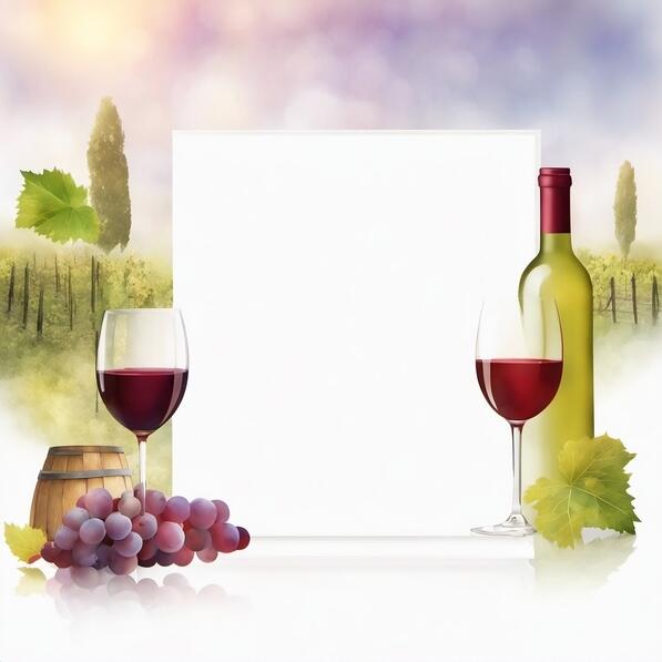 Download Blank sheet of paper with wine glasses and grapes Backgrounds ...