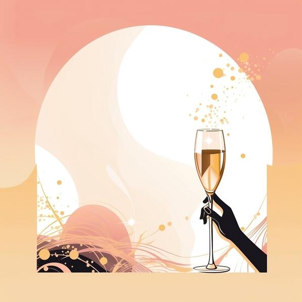 Download Empty champagne glass held for a toast or celebration ...