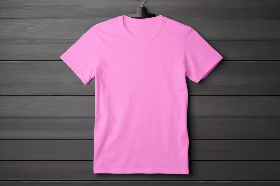 Download Pink Tee Shirt Hanging on Wooden Wall Mock Up Mockups Online ...