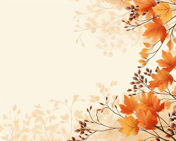 Download Autumn-themed Background with Beige Background and Orange ...