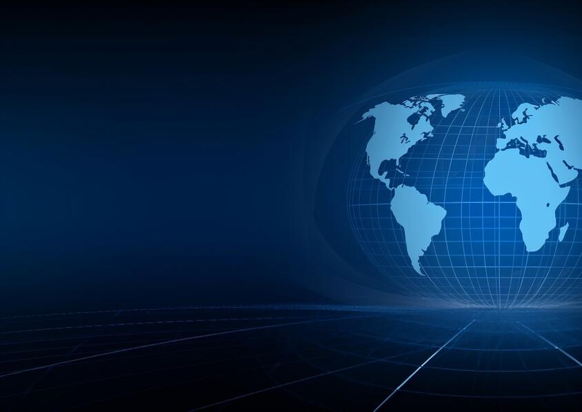 Download Blue Globe on Abstract Black Background Backgrounds Online ...