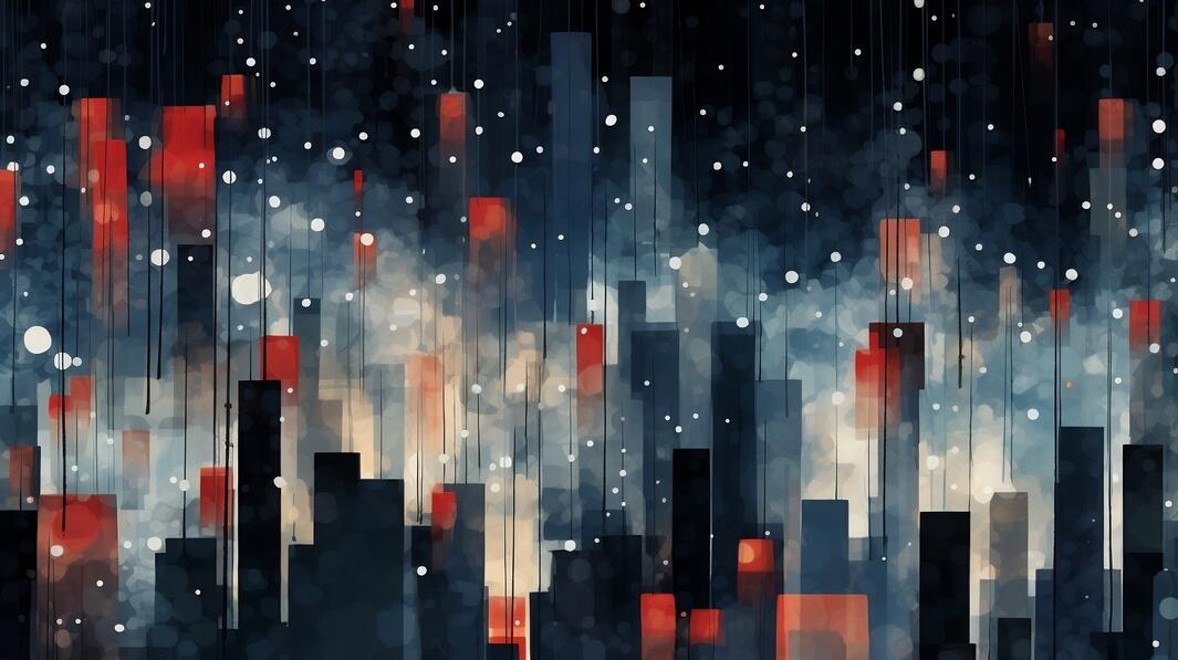 Download Abstract Cityscape Painting with Colorful Buildings and ...