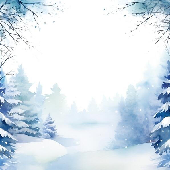 Download Winter Landscape with Snowy Trees and Empty Space Backgrounds ...