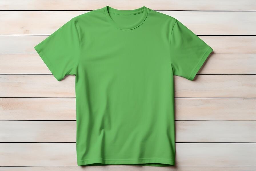 Download Blank Green T-Shirt on Wooden Background Mockups Online ...
