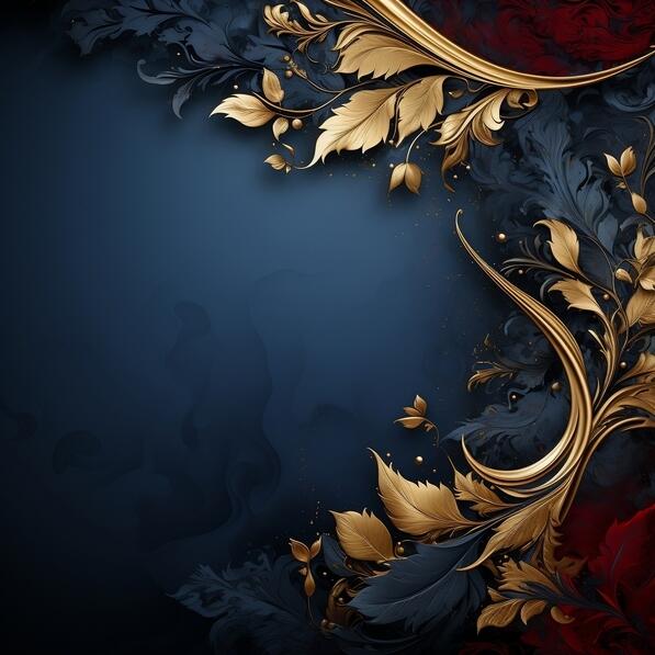 Download Elegant Ornate Gold Background with Floral Design Backgrounds ...