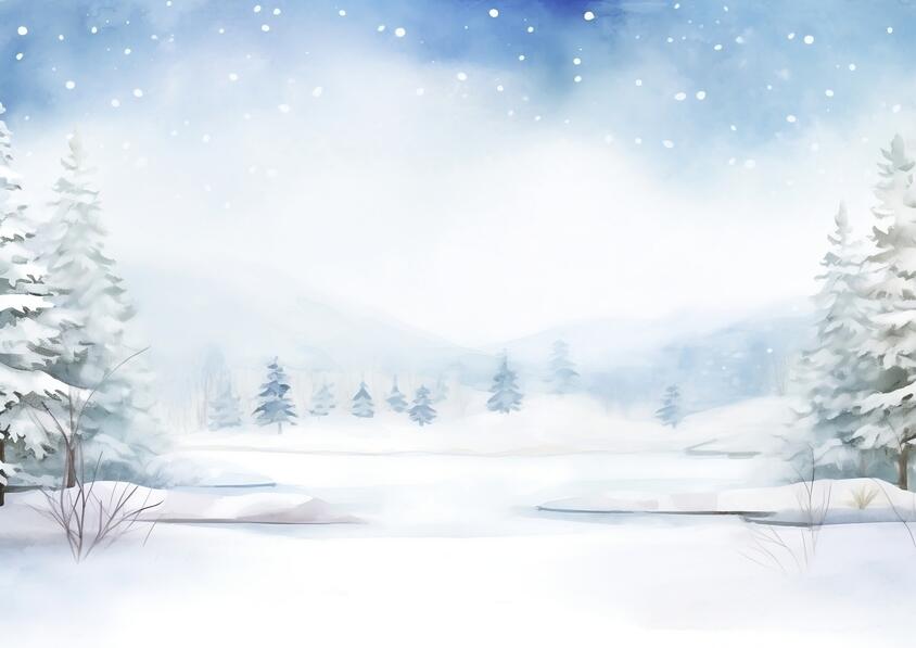 Download Winter Landscape with Snow-Covered Trees and Idyllic Lake ...