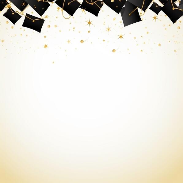 Download Graduation Background with Black and Gold Hats Backgrounds ...