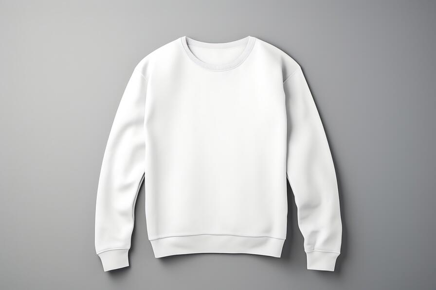 Download White Sweatshirt Mock-up on Gray Background Mockups Online ...