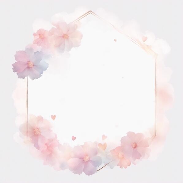 Download Pink and white heart-shaped flower frame vector Backgrounds ...
