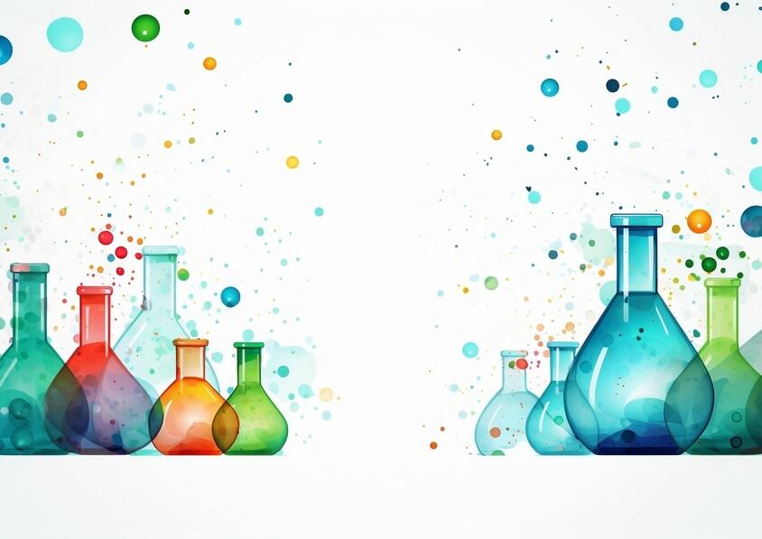 Download Colorful Beakers in a Science Lab Backgrounds Online ...