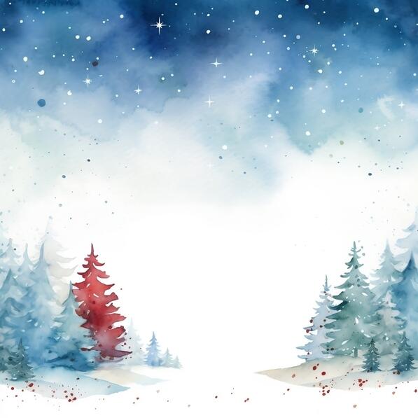Download Festive Winter Landscape with Snow-Covered Trees Backgrounds ...