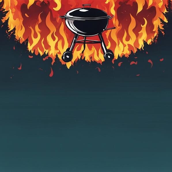 Download Barbecue Grill on Fire Backgrounds Online - Creative Fabrica