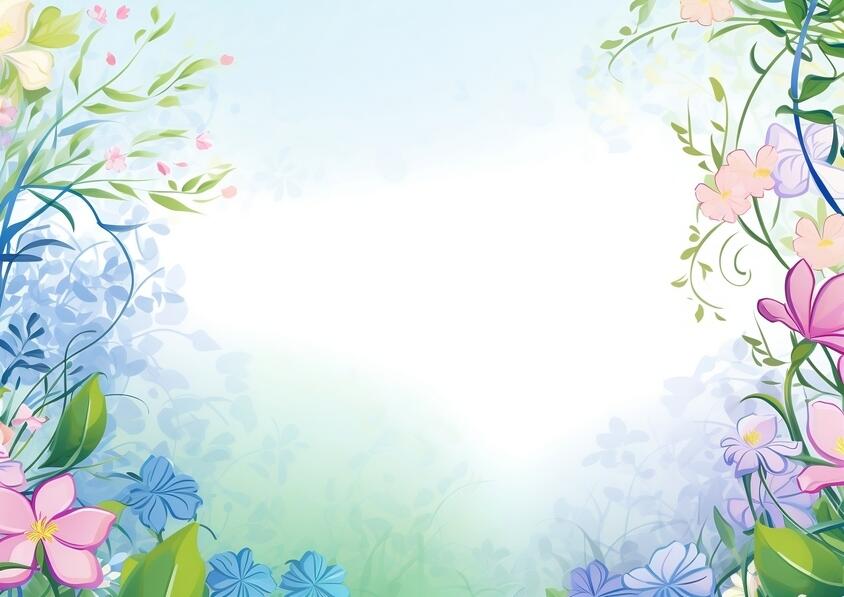 Download Colorful Floral Background with Flowers and Greenery ...
