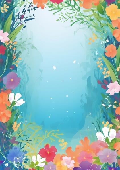 Download Colorful Flower Frame Background Backgrounds Online - Creative ...