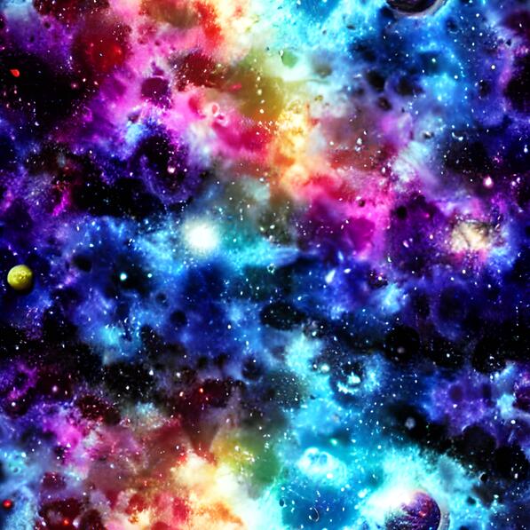 Download Colorful Space Background with Planets and Stars Patterns ...