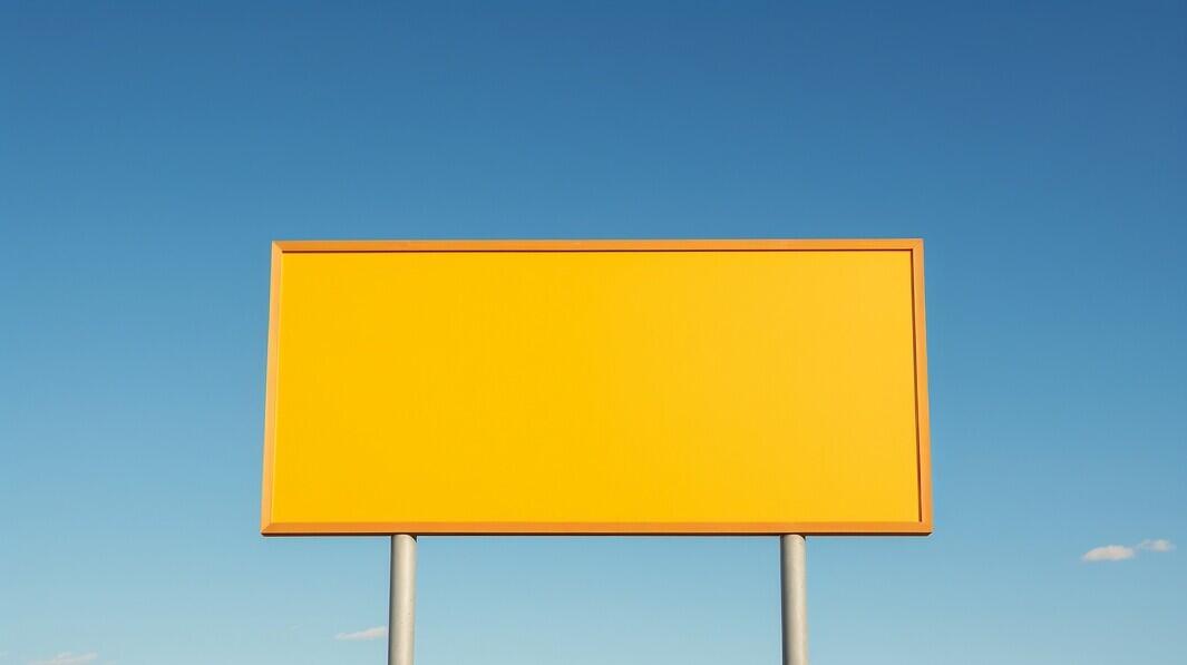 Download Yellow Billboard in an Empty Field Mockups Online - Creative ...