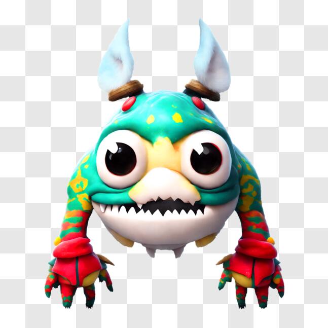 Download Green and Blue Monster Character in Fortnite Game PNGs Online ...