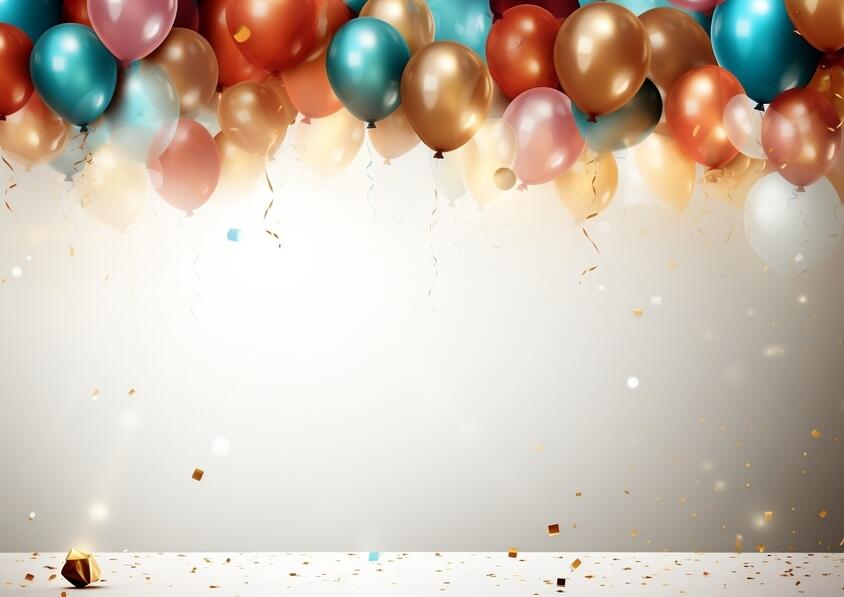 Download Colorful Balloons and Confetti Background Backgrounds Online ...