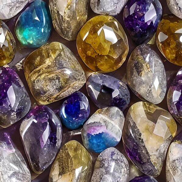 Download Close-up of Colorful Gemstones: Quartz, Amethyst, Citrine ...