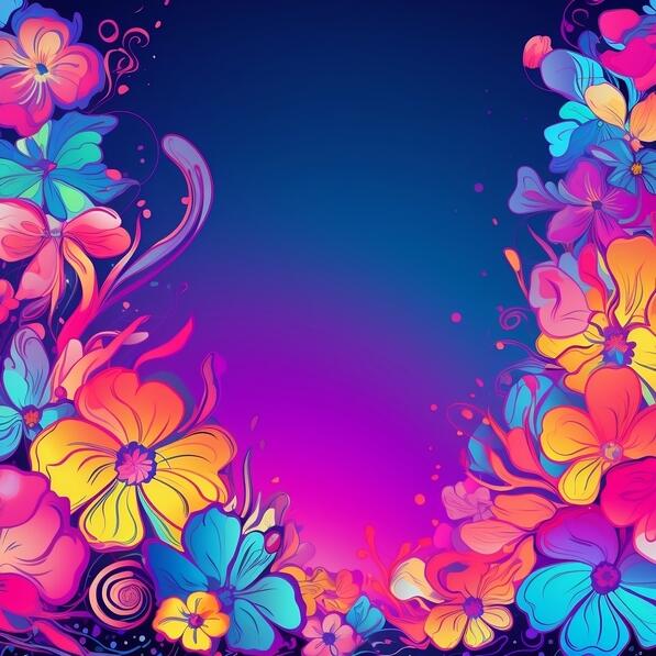 Download Colorful Floral Background with Brightly Colored Flowers ...