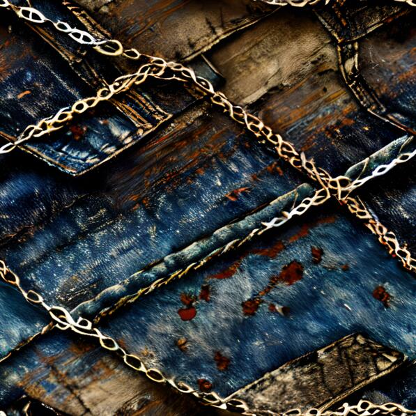 Download Denim Jacket with Chains Patterns Online - Creative Fabrica