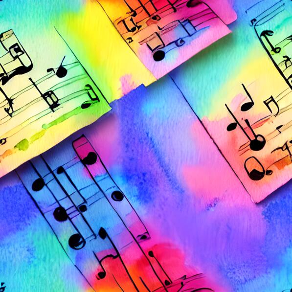 Download Colorful Musical Notes on White Background Patterns Online ...