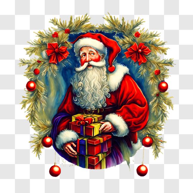 Download Santa Claus Holding Gifts | Christmas Image PNGs Online ...