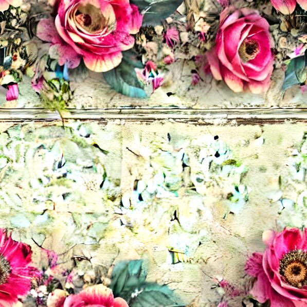 Download Bloemstuk van roze rozen op ouderwets behang Patronen online ...