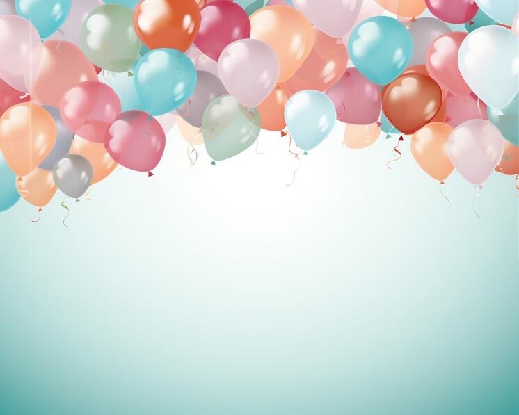 Download Colorful Balloons Floating in the Air Backgrounds Online ...
