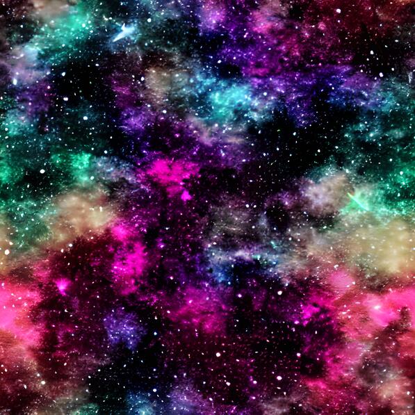 Download Colorful Space Background with Stars and Planets Patterns ...