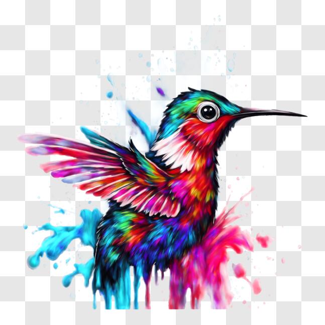 Download Playful and Energetic Hummingbird with Vibrant Colors PNGs ...