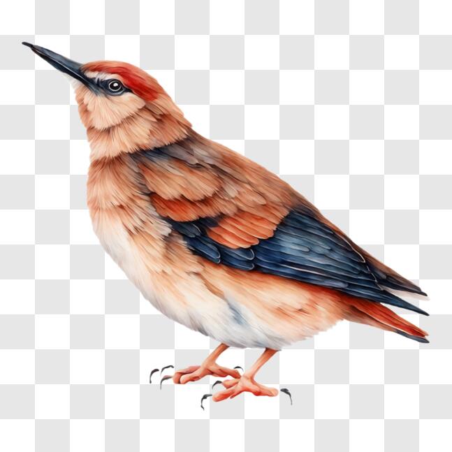 Download Colorful Bird Standing on Feet PNGs Online - Creative Fabrica