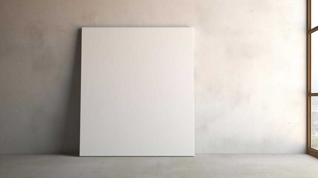 Baixe Sala Vazia com Pôster Branco em Branco Mockups - Creative Fabrica