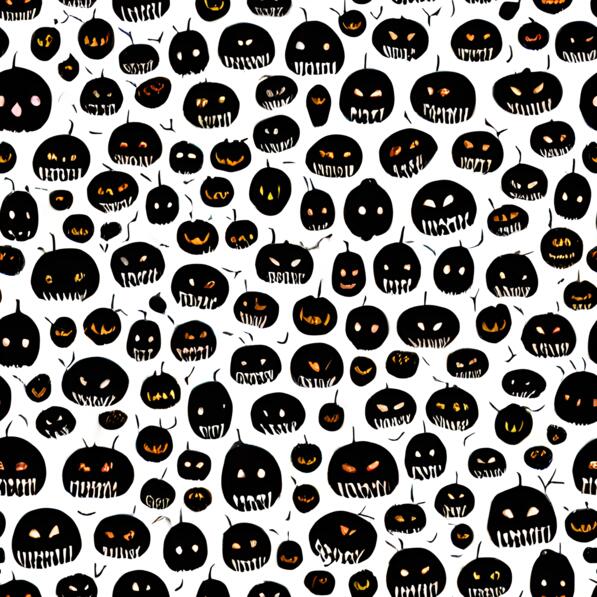 Download Seamless Halloween Pumpkin Pattern on White Background ...