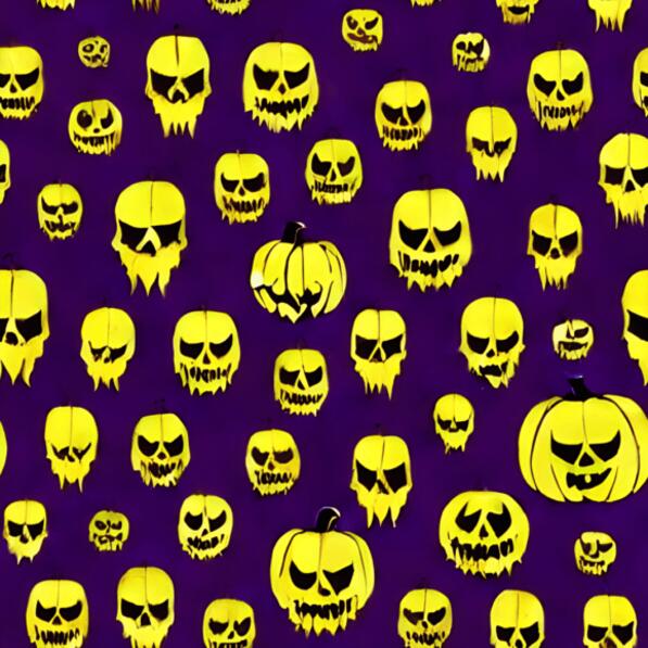 Download Purple Halloween Background with Pumpkins and Skulls Patterns ...