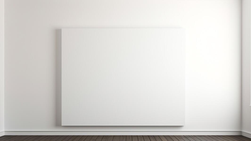 Download Empty Room with Large White Canvas Mockups Online - Creative ...