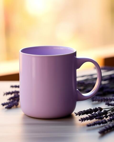 Download Purple Coffee Mug on Lavender Flowers Mockups Online ...
