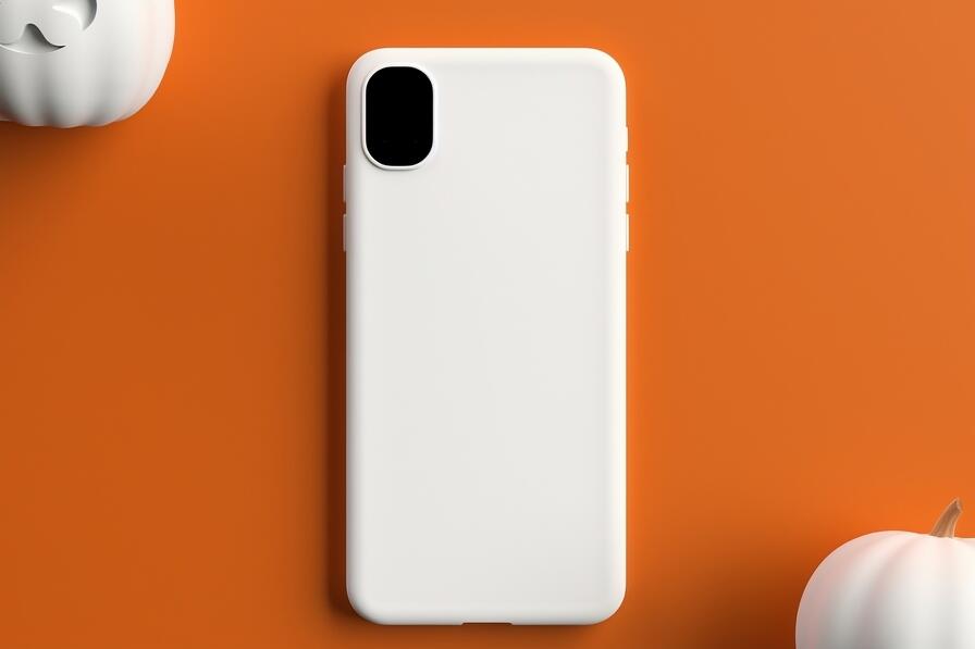 Download White iPhone Case with Pumpkins - Halloween Props Mockups ...
