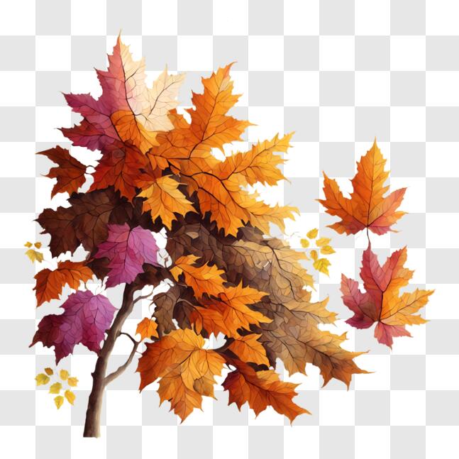 Download Vibrant Autumn Tree with Colorful Leaves PNGs Online ...