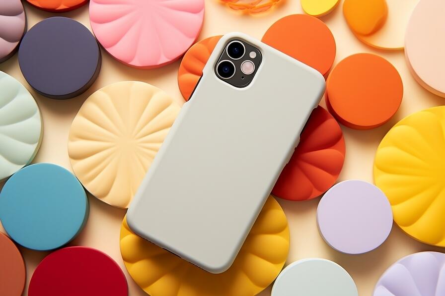 Download White iPhone 11 Phone Case with Colorful Circles Mockups ...