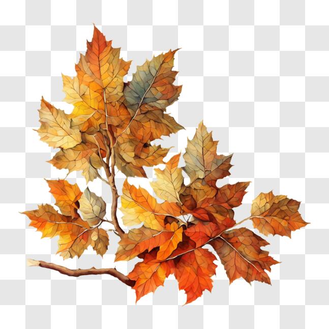 Download Autumn Leaves Falling from Tree in Fall Season PNGs Online ...