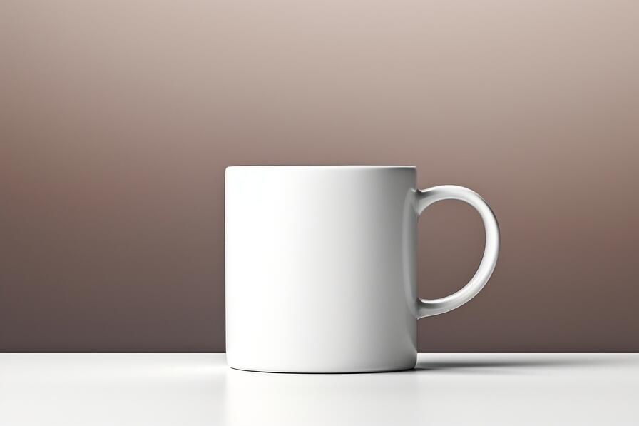 Download White Coffee Mug on an Empty Table Mockups Online - Creative ...