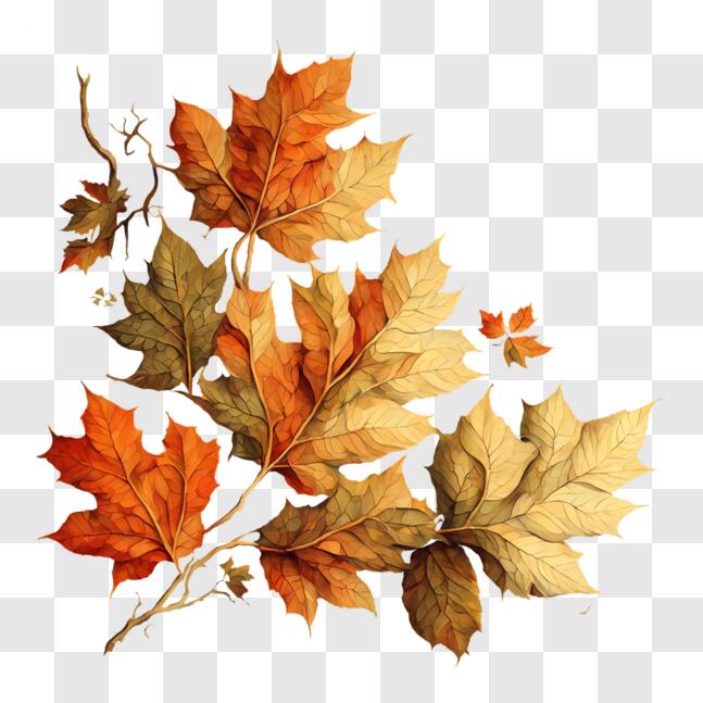 Download Colorful Fall Leaves Arrangement for Home or Office Decor PNGs ...