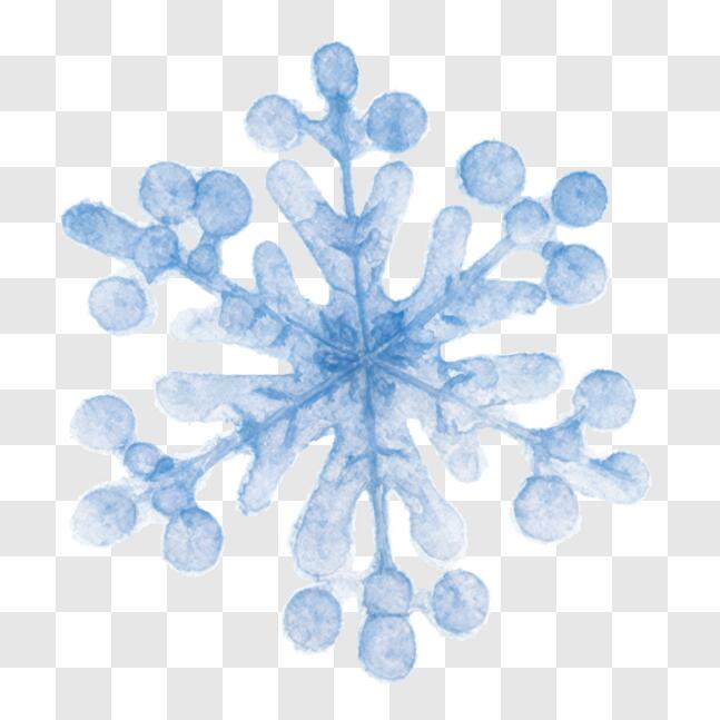 Download Blue Snowflake Painting with Water-based Paints PNGs Online ...