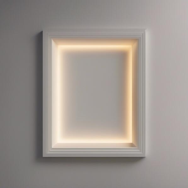 Download Empty White Frame with Hanging Light Bulb Mockups Online ...