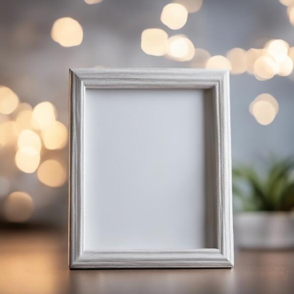 Download Empty White Picture Frame with Potted Plant Mockups Online ...