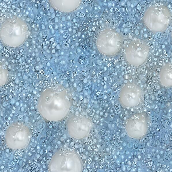 Download Abstract Image with Blue Background and Floating Pearls ...