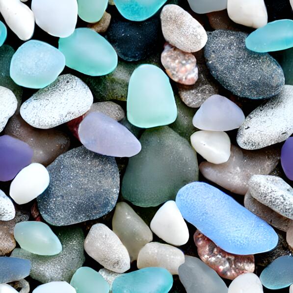 Download Colorful Sea Glass Pieces Patterns Online - Creative Fabrica