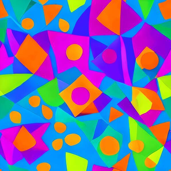 Download Vibrant Abstract Art with Triangles, Circles, and Squares ...