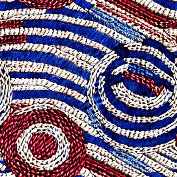 Download Abstract Fabric Pattern with Red, White, and Blue Circles ...